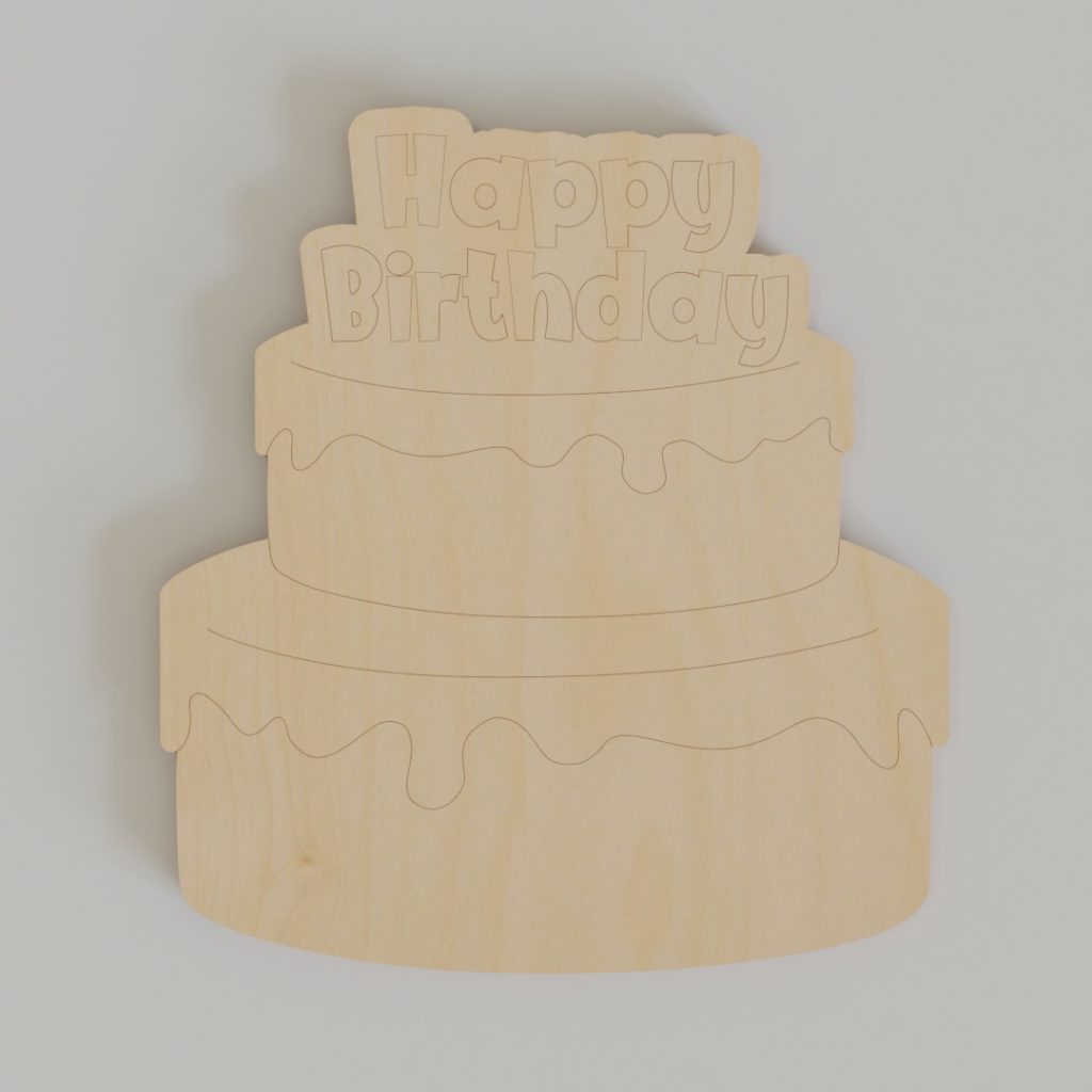 Happy Birthday Cake Cutout – Double Cut Designs LLC